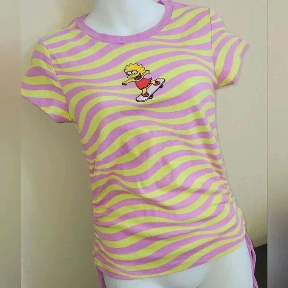 Simpsons | Tops | Nwtthe Simpsons Cartoon Striped T Shirt | Poshmark